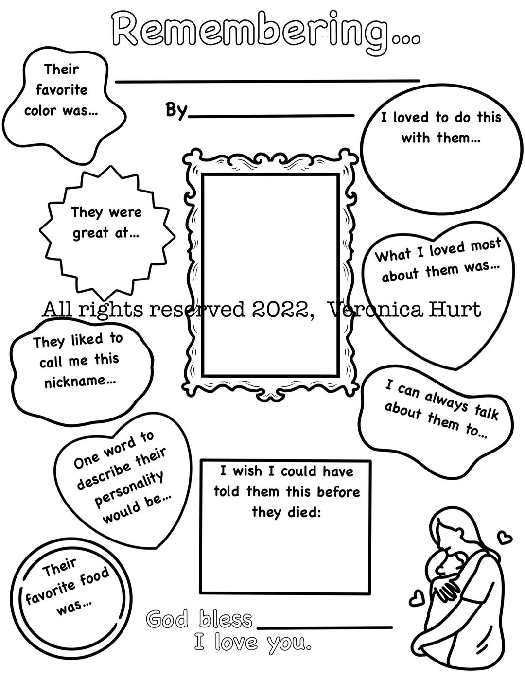 Catholic Kids Activity - Grieving Children 6+ Remembering A Lost Loved ...