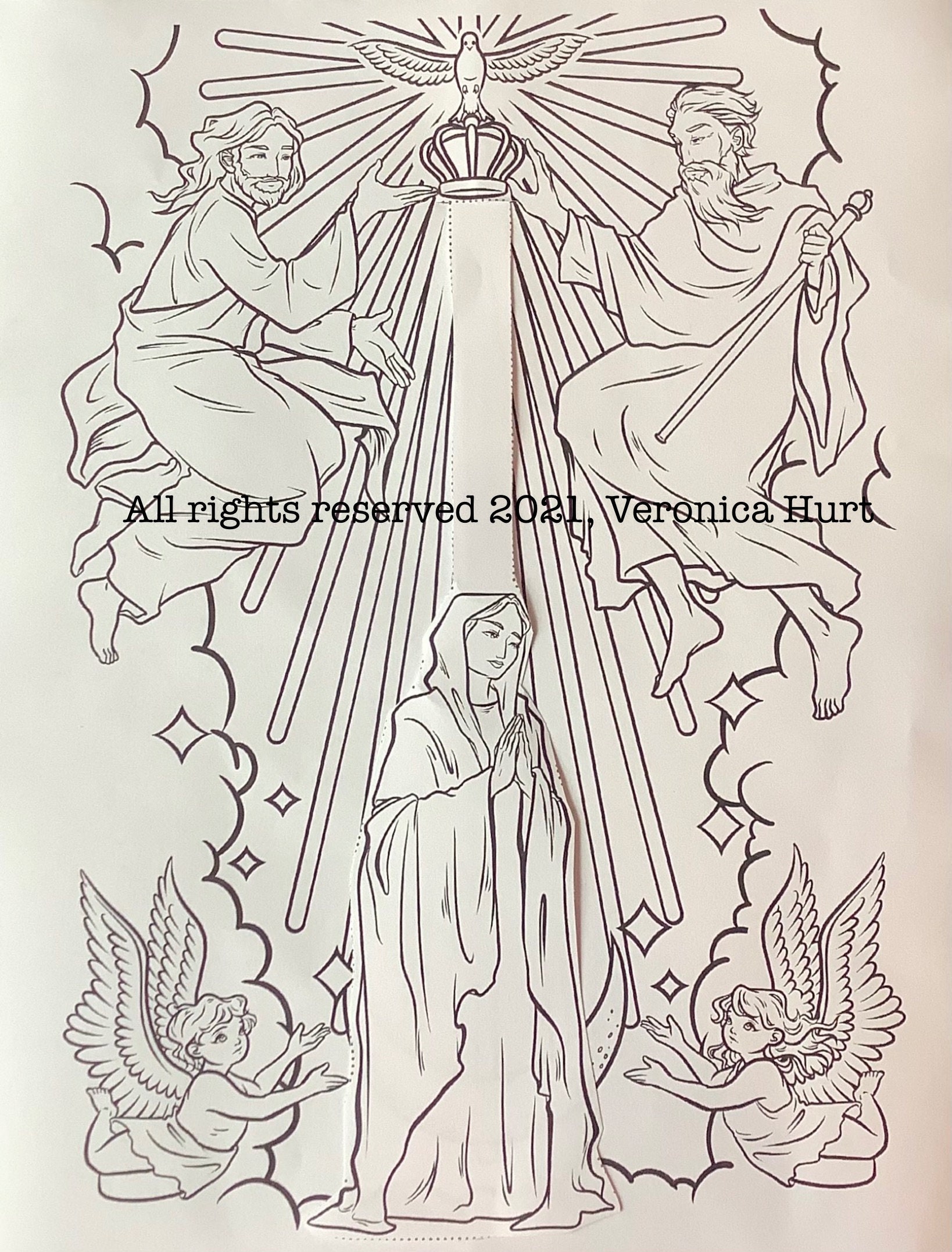 Feast of the Assumption and Coronation of Mary Kids Craft Activity - Etsy