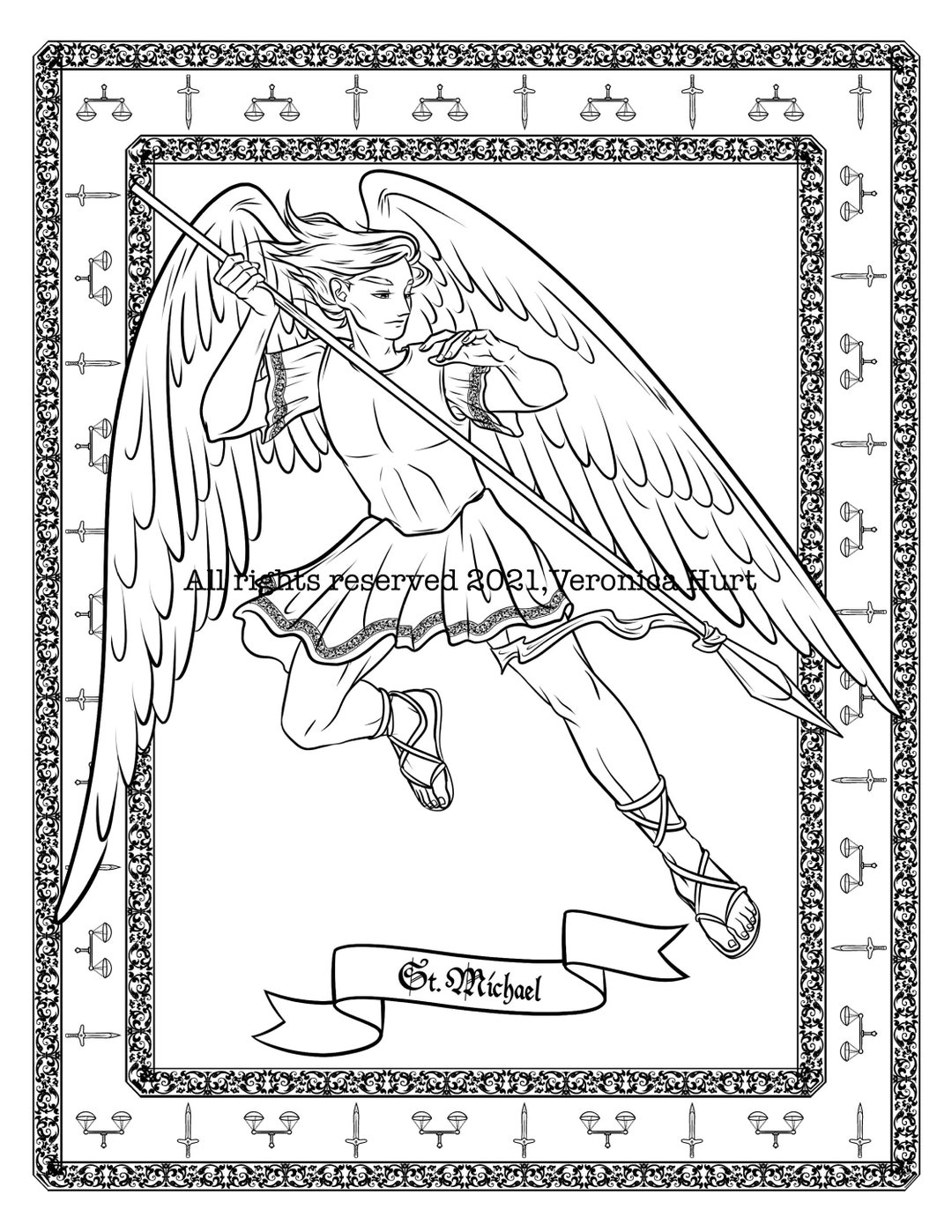 Archangels St Raphael, St Gabriel, and St Michael Catholic Coloring ...