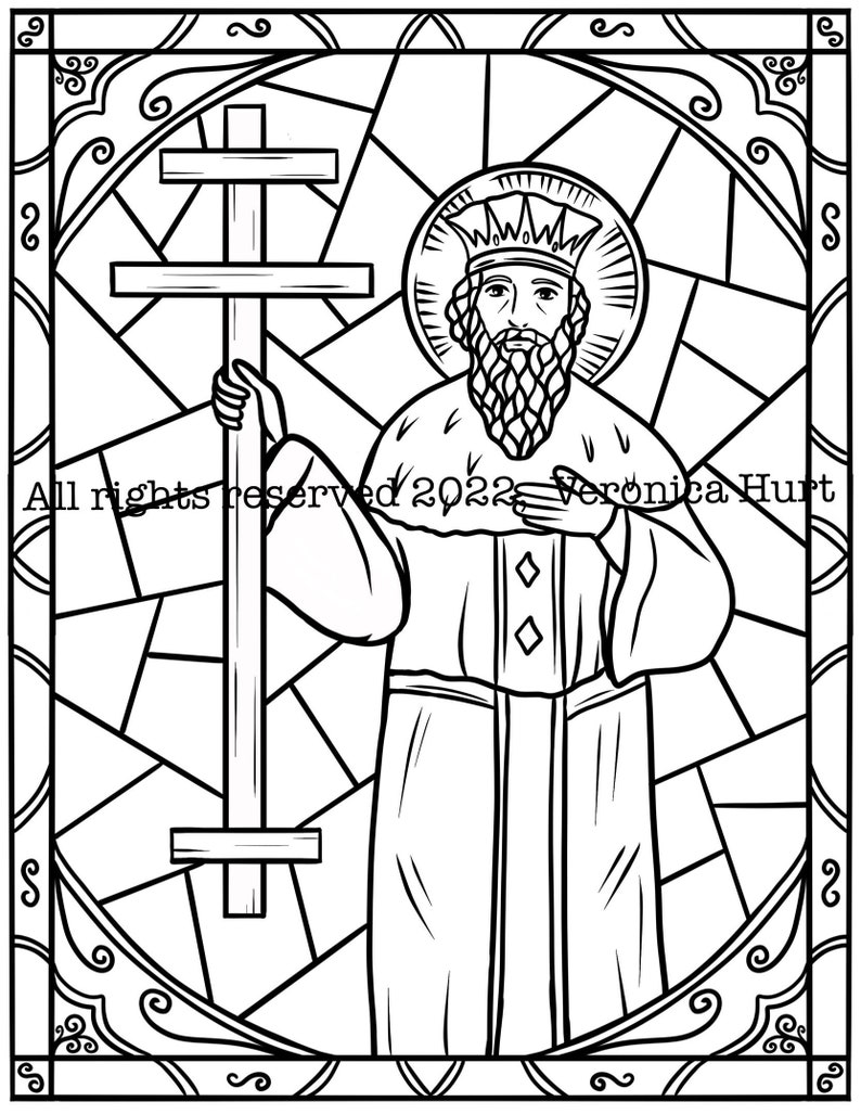 Saint Constantine Coloring Page for Kids 6+ and Adults - Etsy