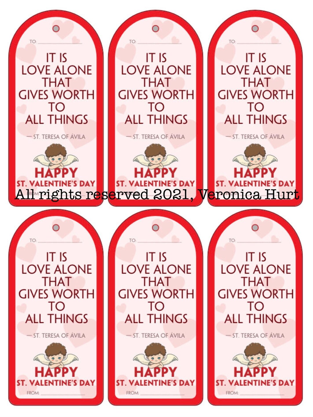 Catholic Valentine’s Day Gift Tags for Kids Classroom Valentine’s ...