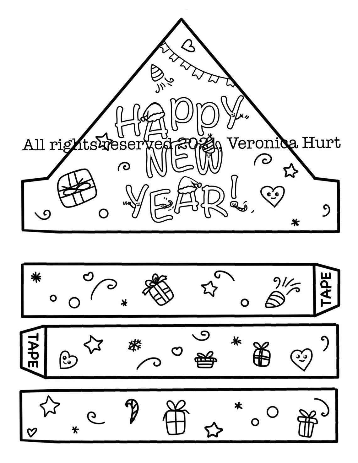3-pack New Year's Crown Coloring Craft for Kids 5+ - Etsy