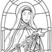 October Saint Feast Days 3-pack Stained Glass Coloring Pages Saint ...