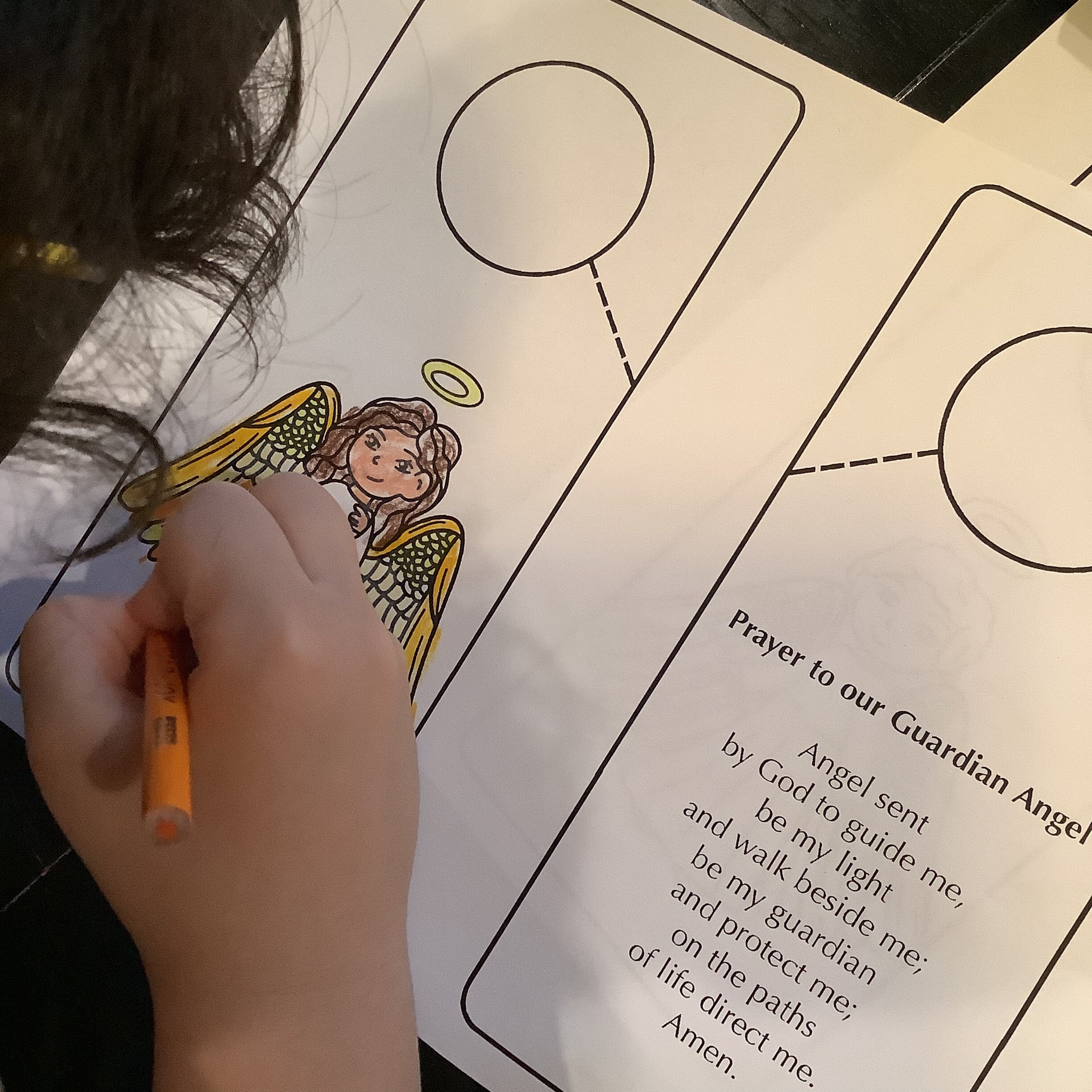 Catholic "angel of God" and "prayer to Our Guardian Angel" Door Hangers ...