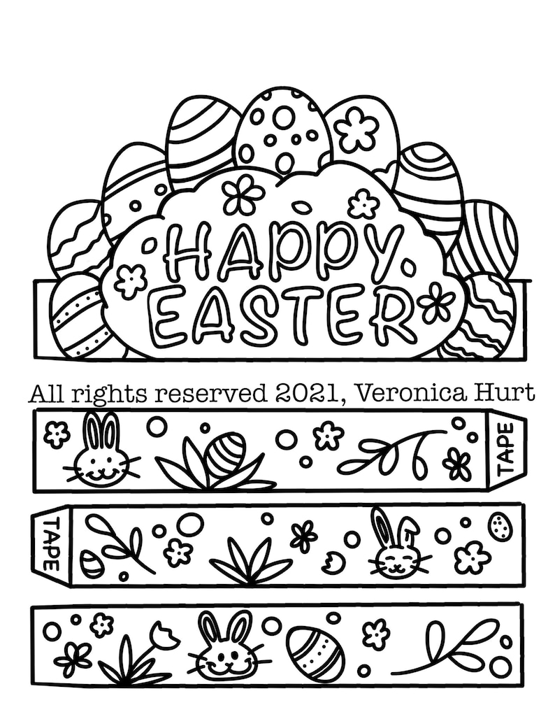 Easter Crown Coloring Craft for Kids 5+ and Adults - Etsy