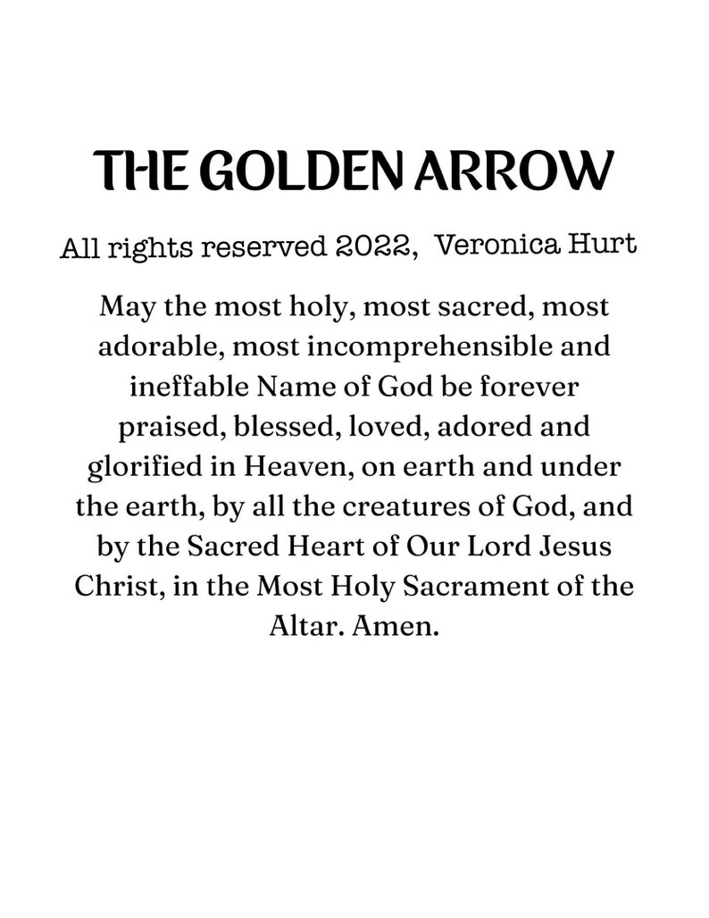 The Golden Arrow Prayer and Coloring Page of Our Lord for Kids and ...