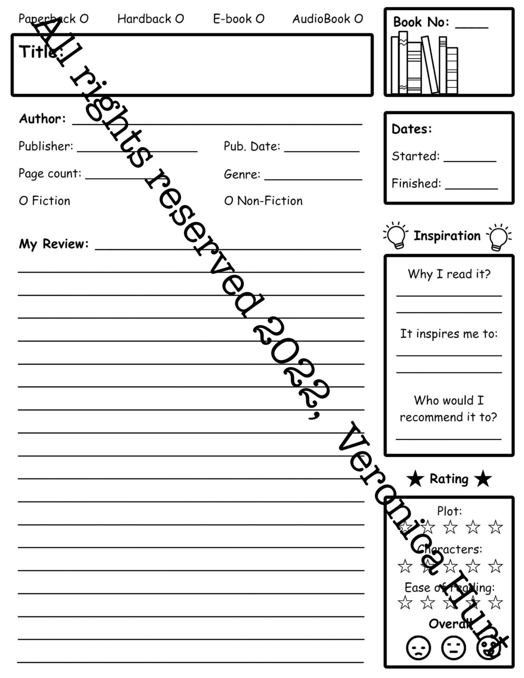 Reading Log for Kids 6+ Featuring Table of Contents for up to 100 Books ...