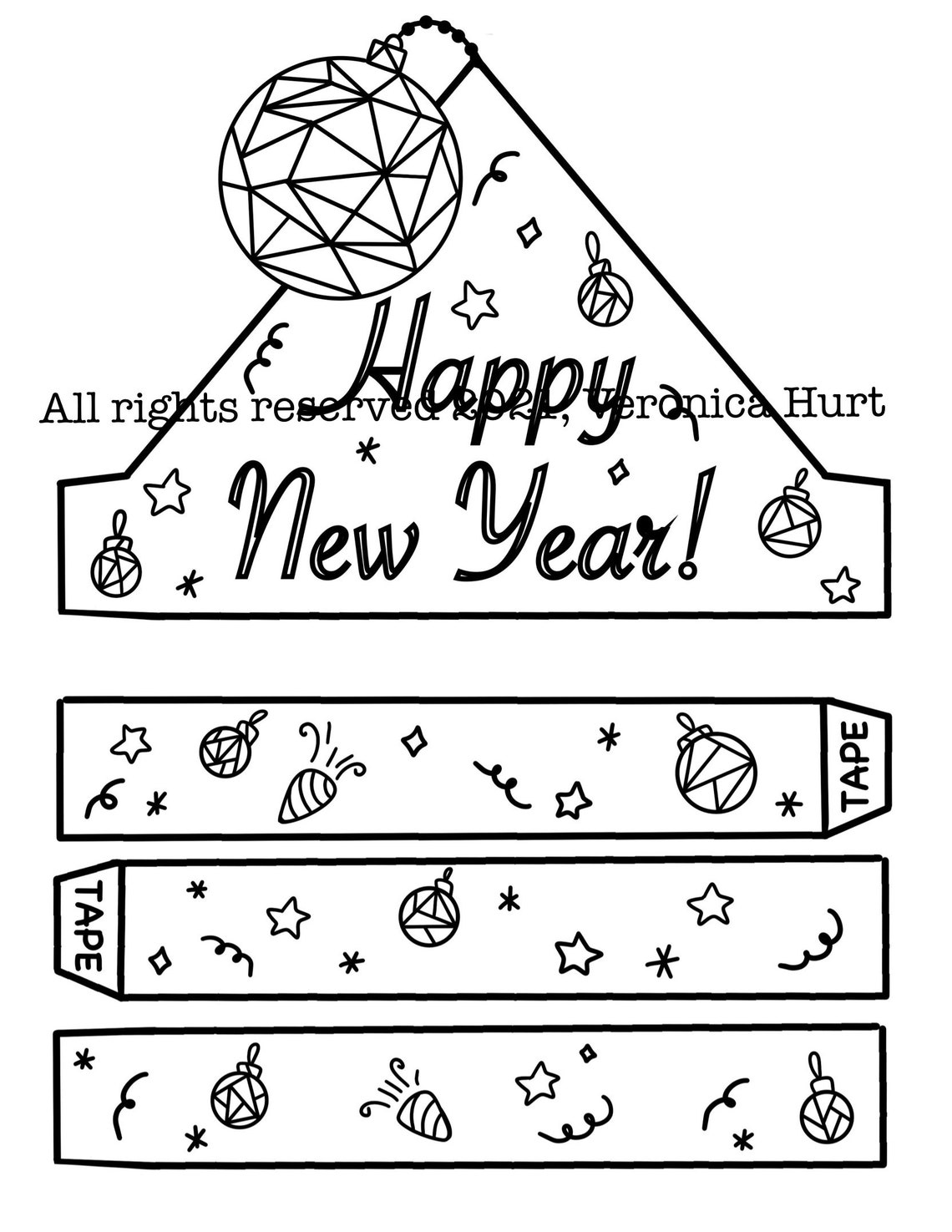 3-pack New Year's Crown Coloring Craft for Kids 5+ - Etsy