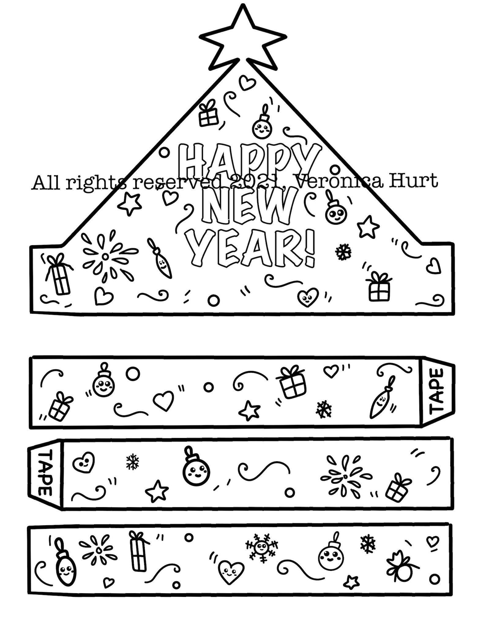3-pack New Year's Crown Coloring Craft for Kids 5+ - Etsy