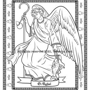 Archangels St Raphael, St Gabriel, and St Michael Catholic Coloring ...