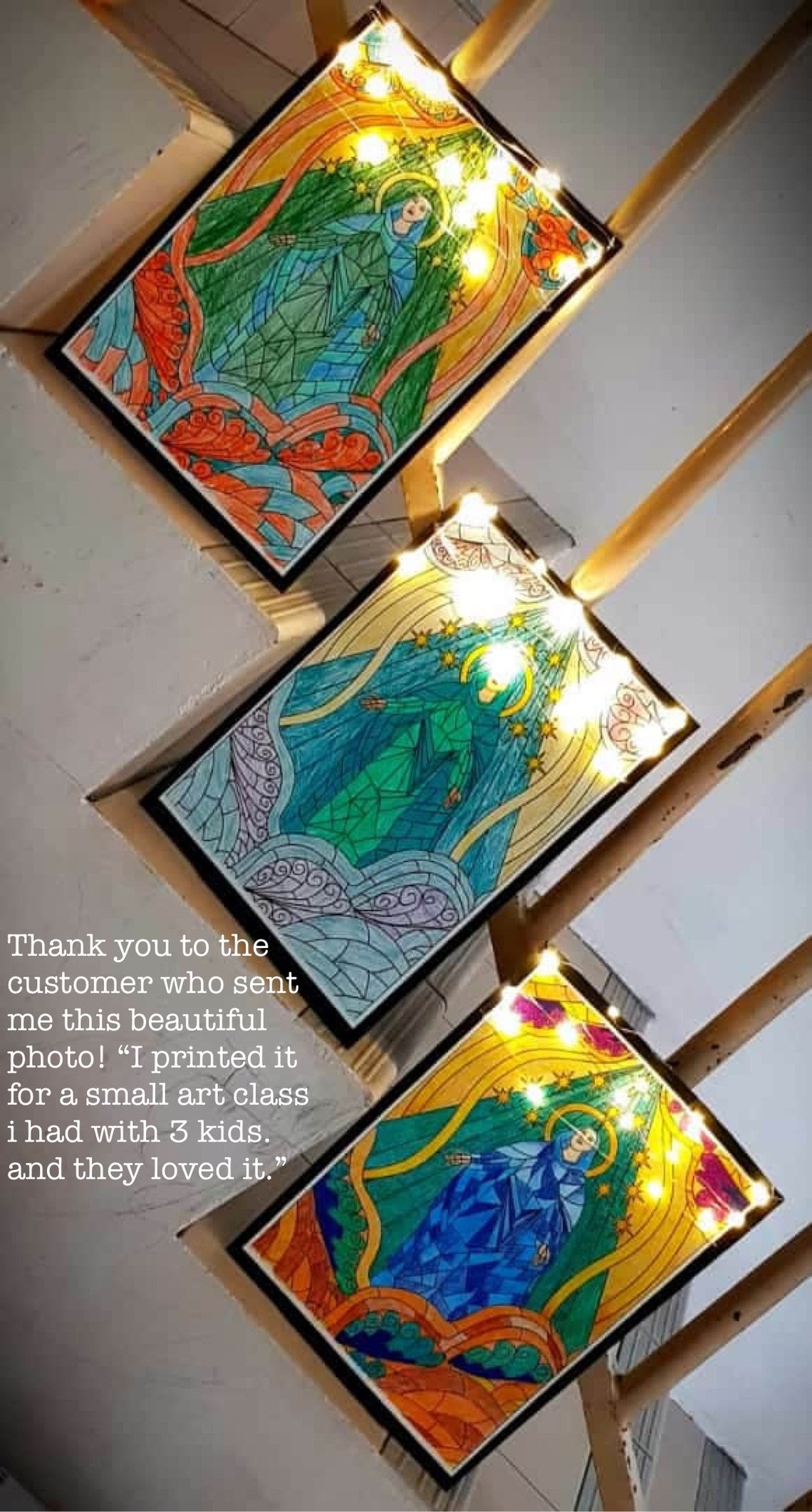 Assumption of Mary Stained Glass Coloring Page for Kids and Adults - Etsy