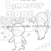 With God, I Am Never Alone Coloring Page Anti-bullying for Catholic ...