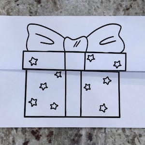 Expandable Christmas Surprise Cards for Kids 5+ Coloring Page Craft ...