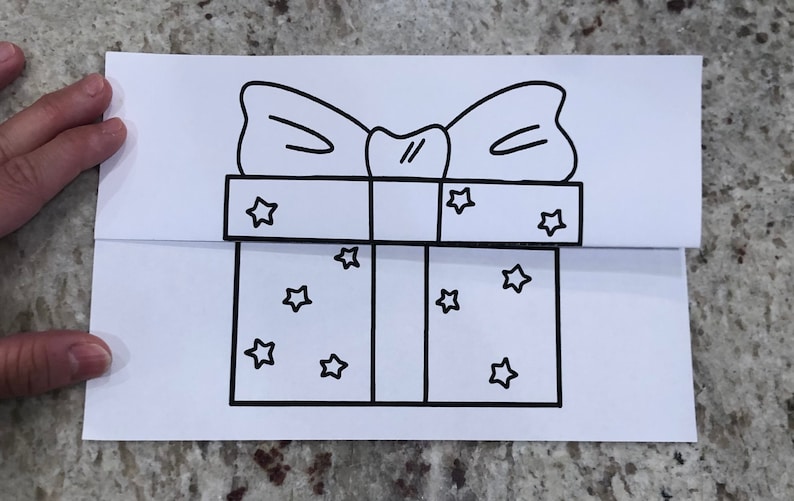 Expandable Christmas Surprise Cards for Kids 5+ Coloring Page Craft ...