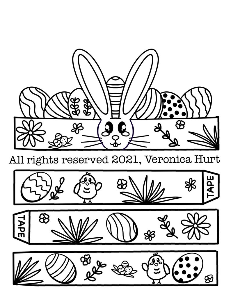 Easter Crown Coloring Craft for Kids 5+ and Adults - Etsy