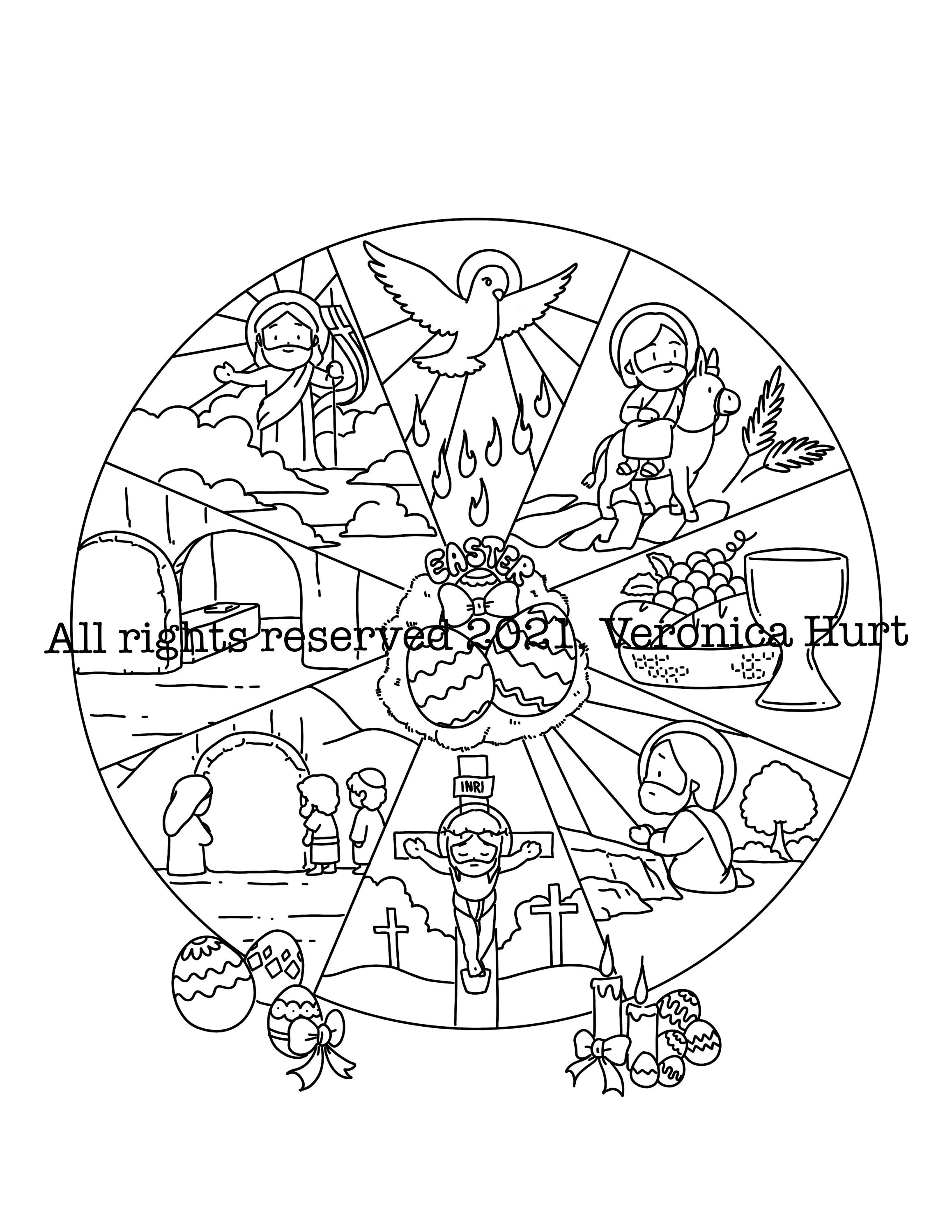 Holy Week Easter Triduum Coloring Pages