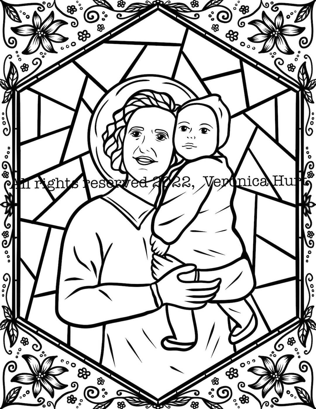 Saint Gianna Beretta Molla Coloring Page for Kids 6+ and Adults - Etsy