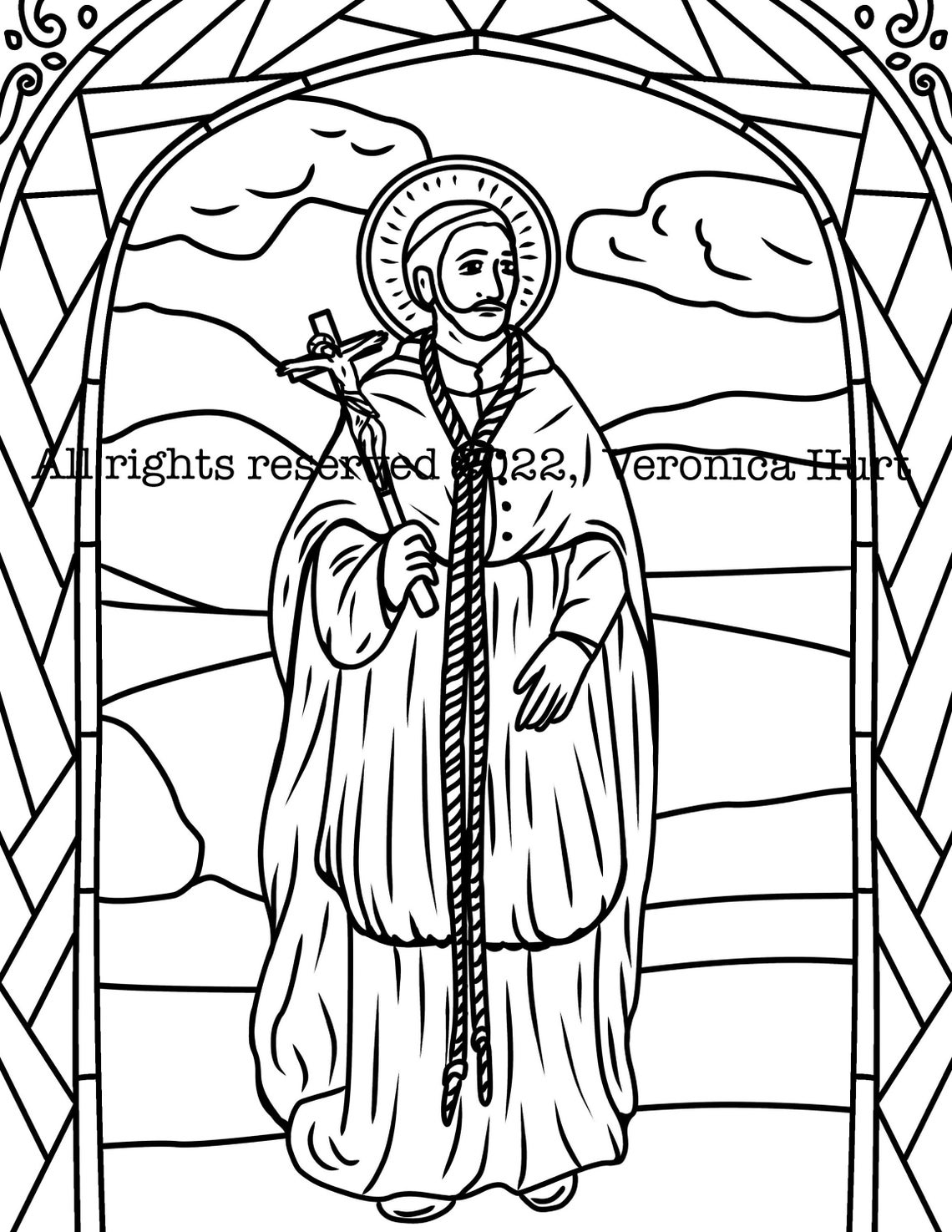 Saint Charles Borromeo Coloring Page for Kids 6+ and Adults - Etsy