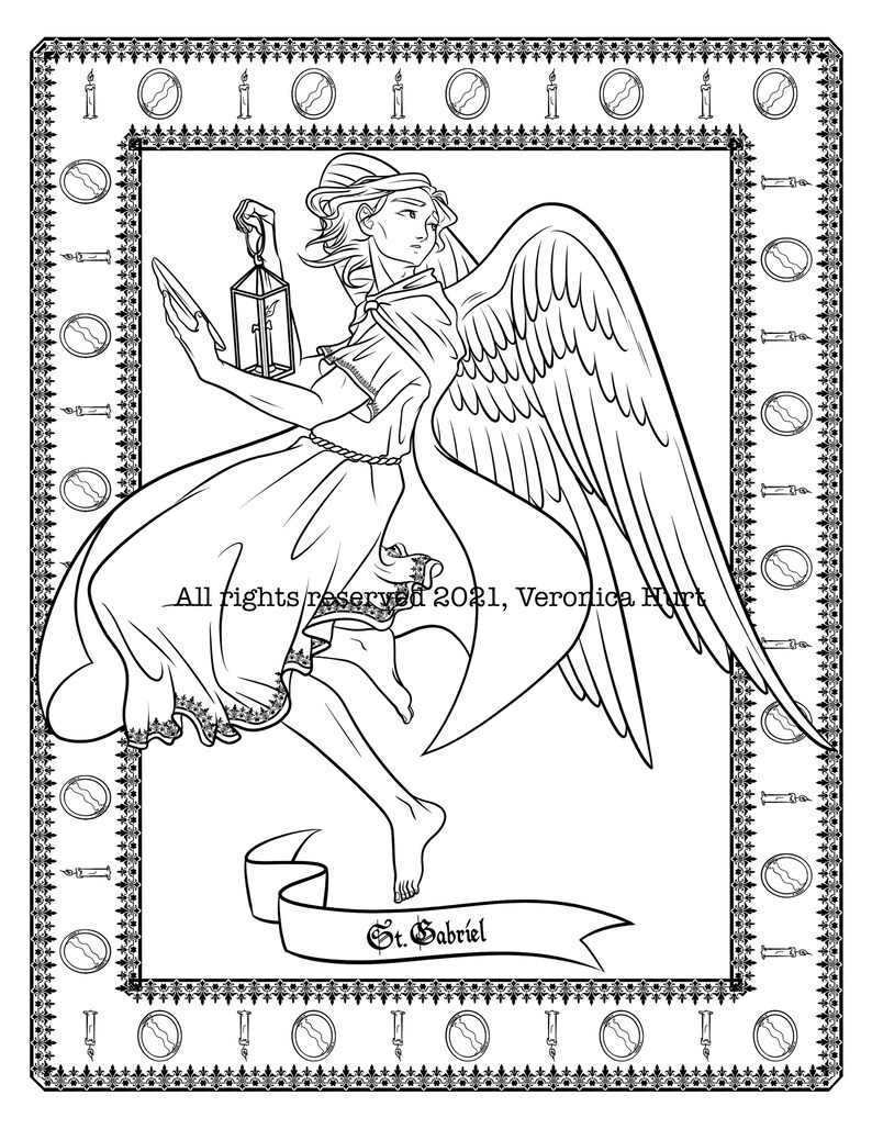 Archangels St Raphael, St Gabriel, and St Michael Catholic Coloring ...