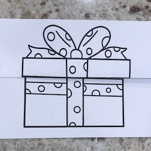 Expandable Christmas Surprise Cards for Kids 5+ Coloring Page Craft ...