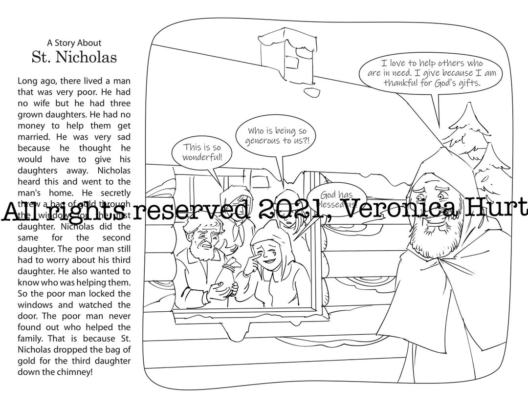 Catholic Cartoon Coloring Page - A Story About St. Nicholas for Kids 6 ...