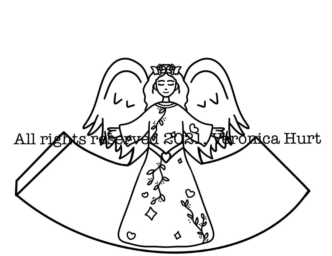 Catholic Christmas Angel Coloring Craft for Kids 6+ and Adults - Etsy
