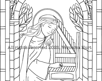 Saint Cecilia Glass - Etsy