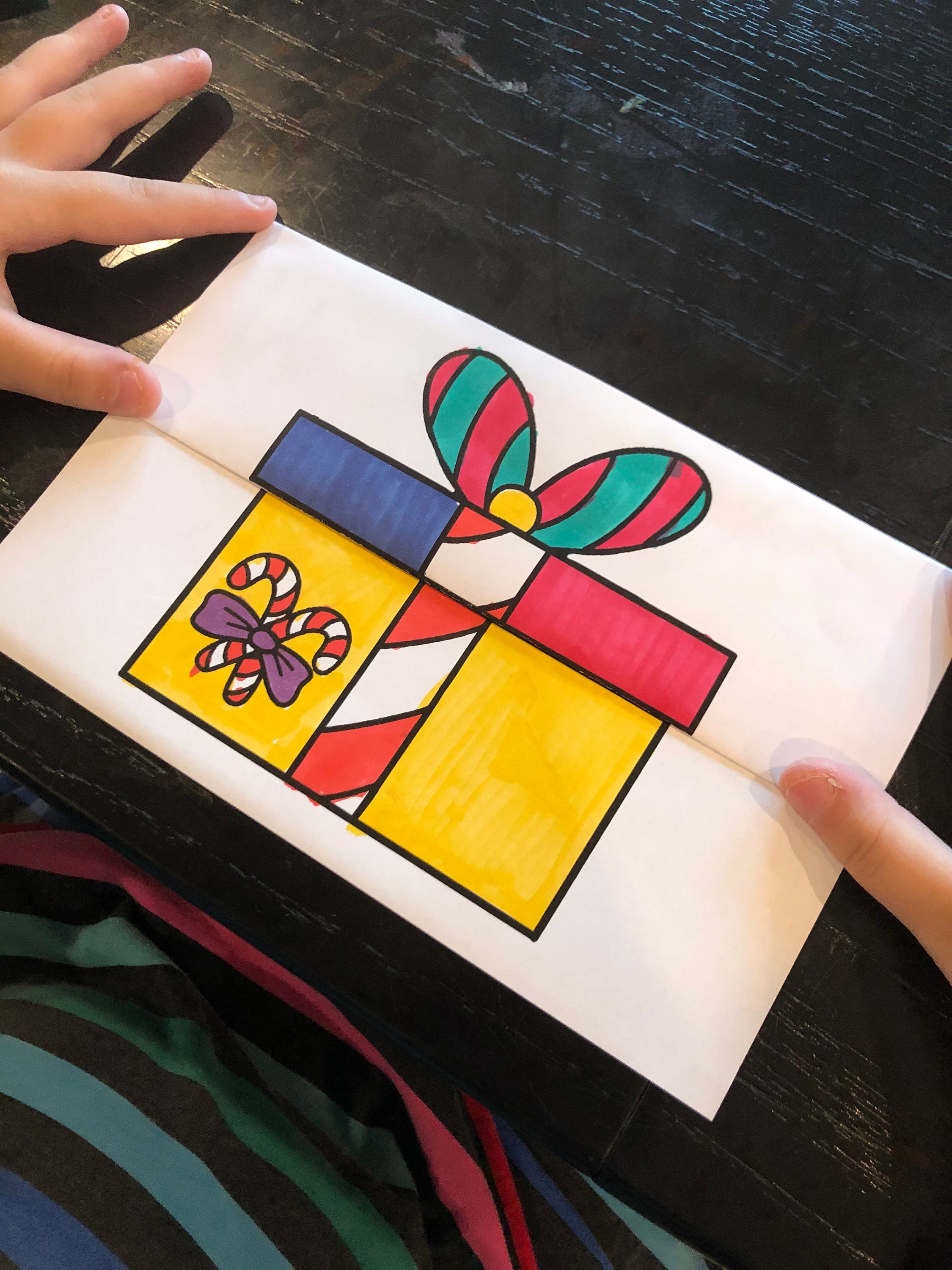 Expandable Christmas Surprise Cards for Kids 5+ Coloring Page Craft ...