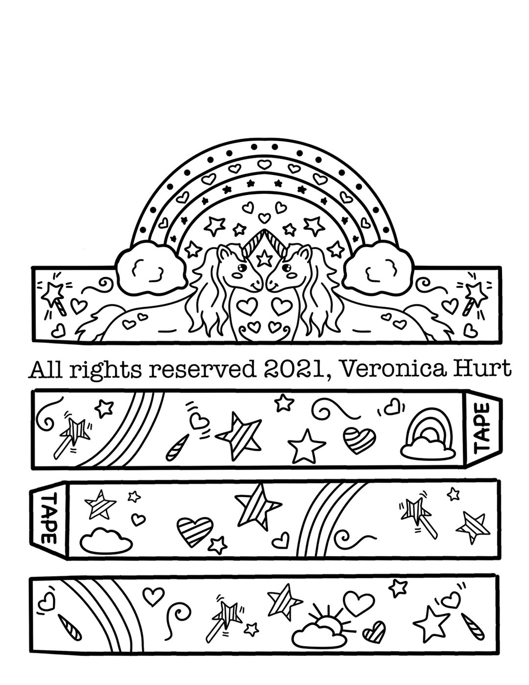 Valentine’s Day Unicorn Crown Coloring Craft 2-pack for Kids 5+ and ...