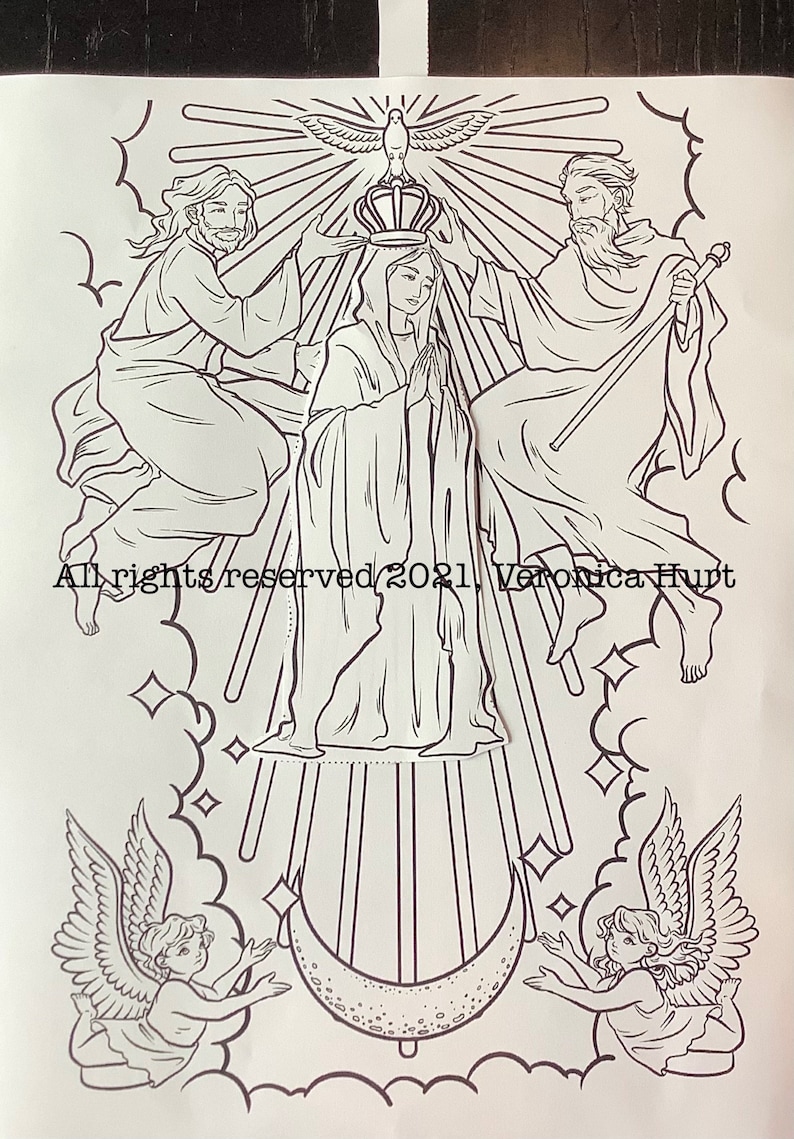 Feast of the Assumption and Coronation of Mary Kids Craft Activity - Etsy