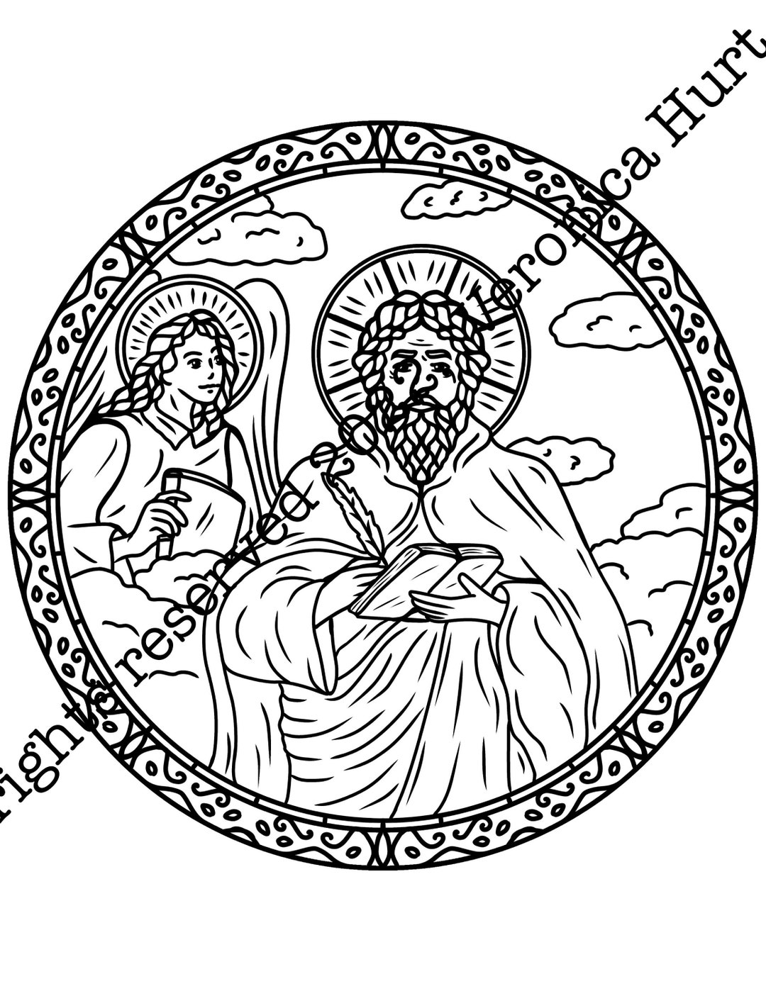 St Matthew the Apostle Catholic Coloring Page for Kids 6+ and Adults - Etsy