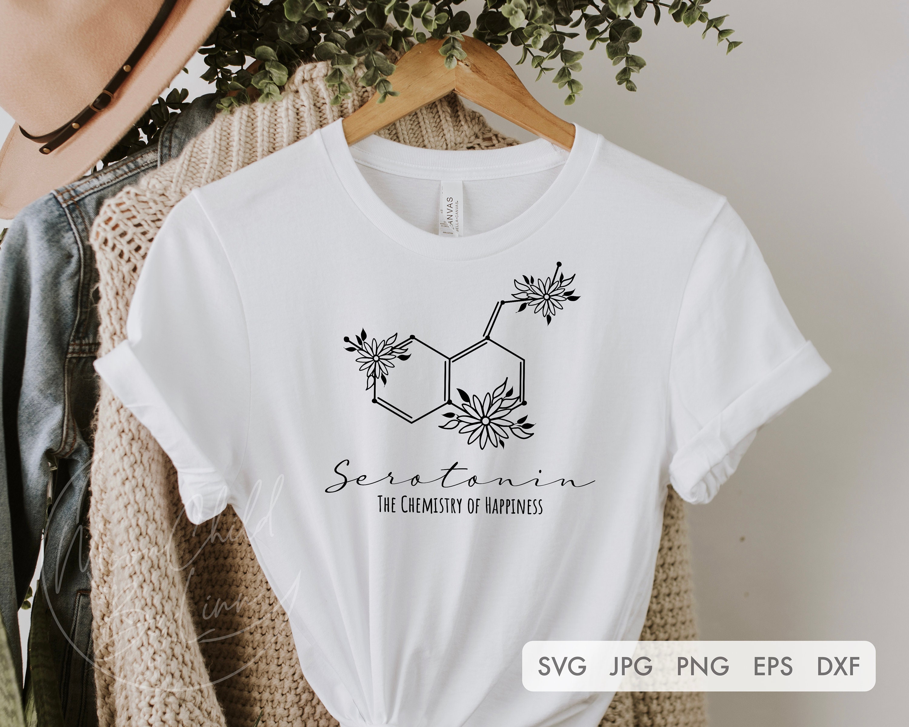 Serotonin SVG Chemical Formula Svg Mental Health SVG Mental - Etsy