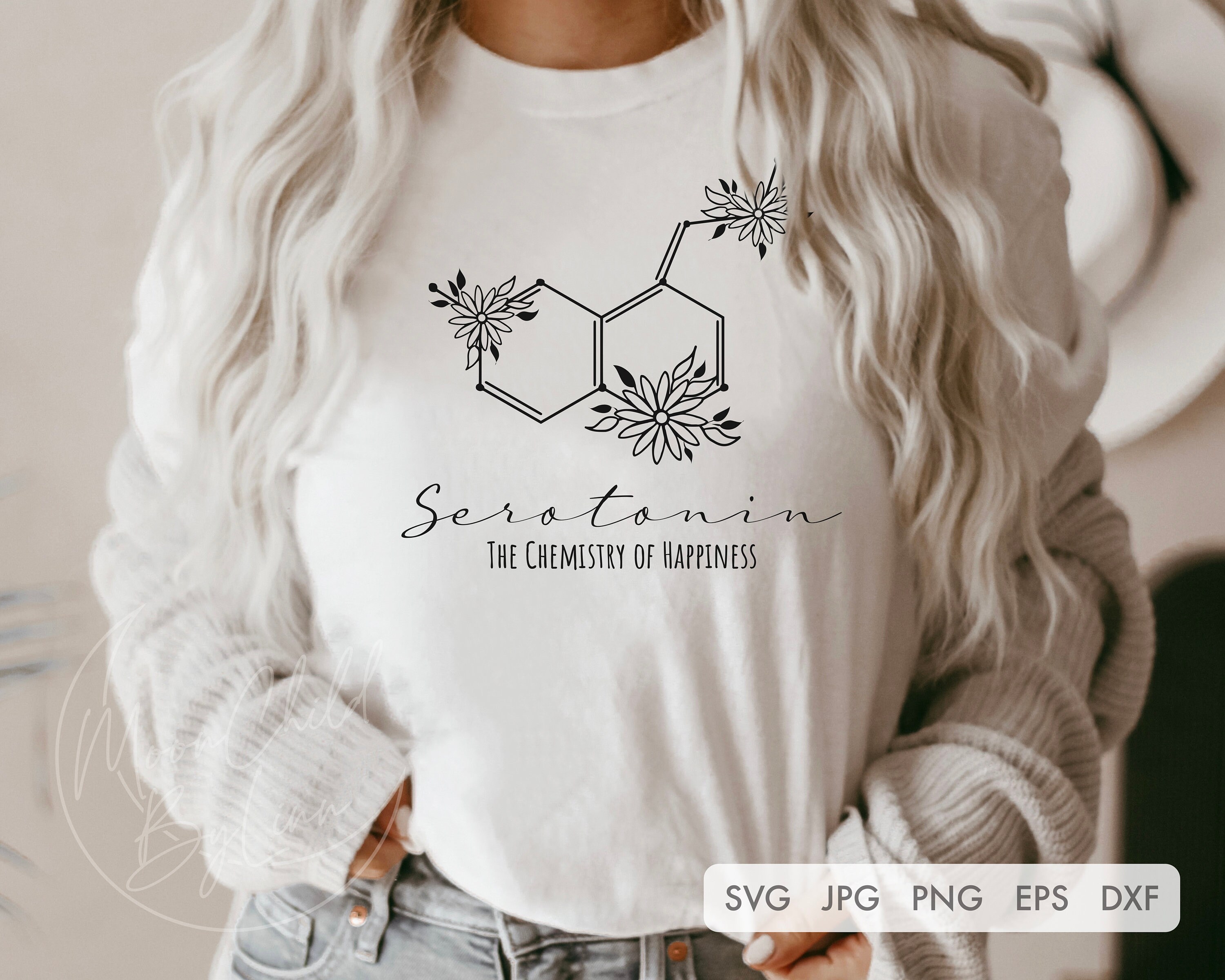 Serotonin SVG Chemical Formula Svg Mental Health SVG Mental - Etsy