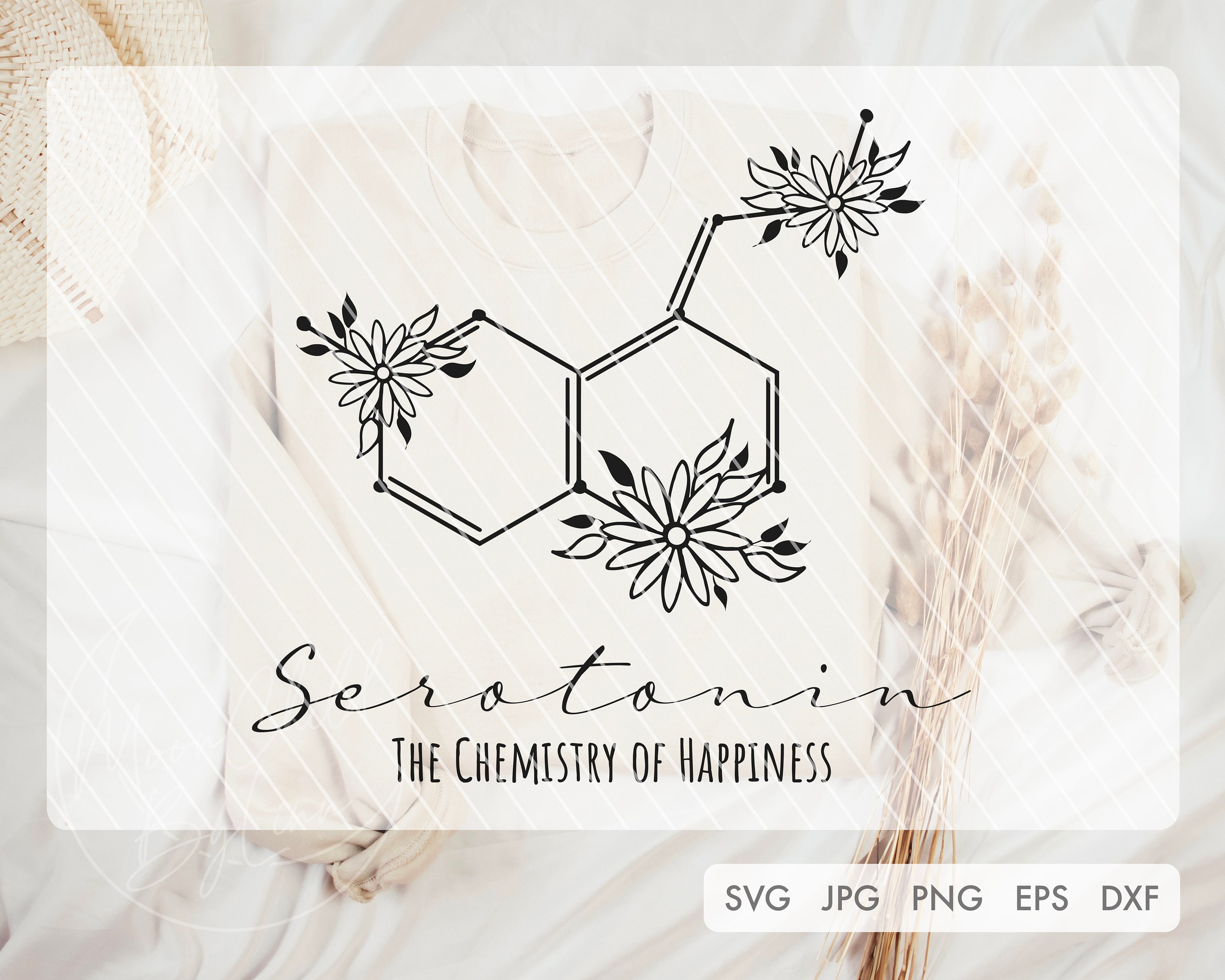 Serotonin SVG Chemical Formula svg Mental Health SVG Mental | Etsy