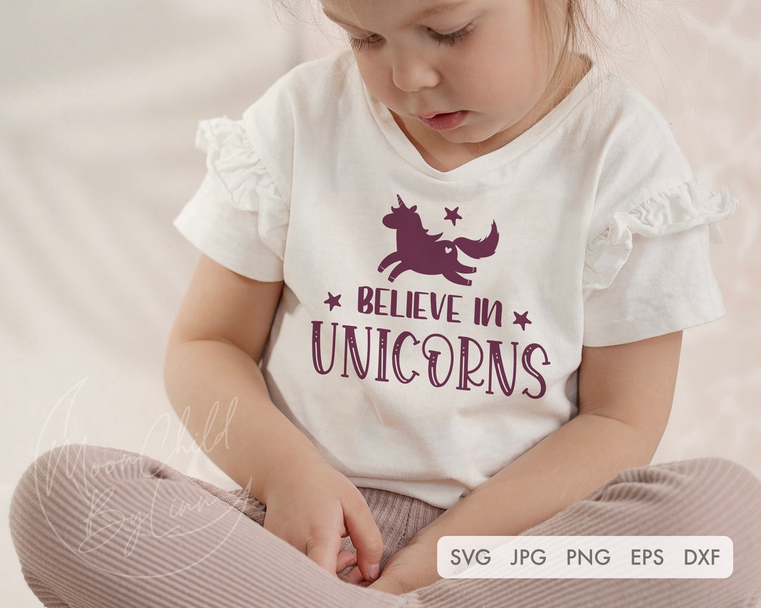 I Believe in Unicorns Svg, Unicorn Svg, Cute Kids SVG, Kids Unicorn T ...