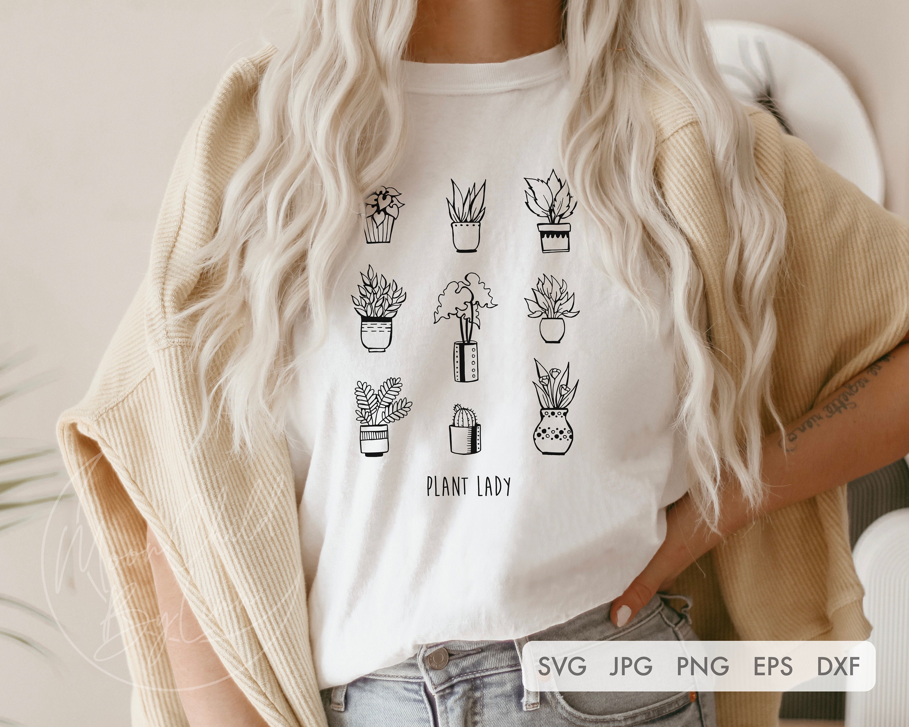 Plant Lady SVG, Crazy Plant Lady Svg, Plants Svg, Flower Svg, Flower ...