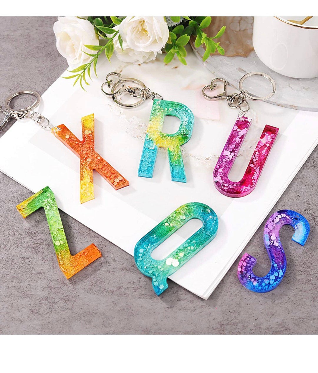ABC Alphabet Keychain made to Order - Etsy