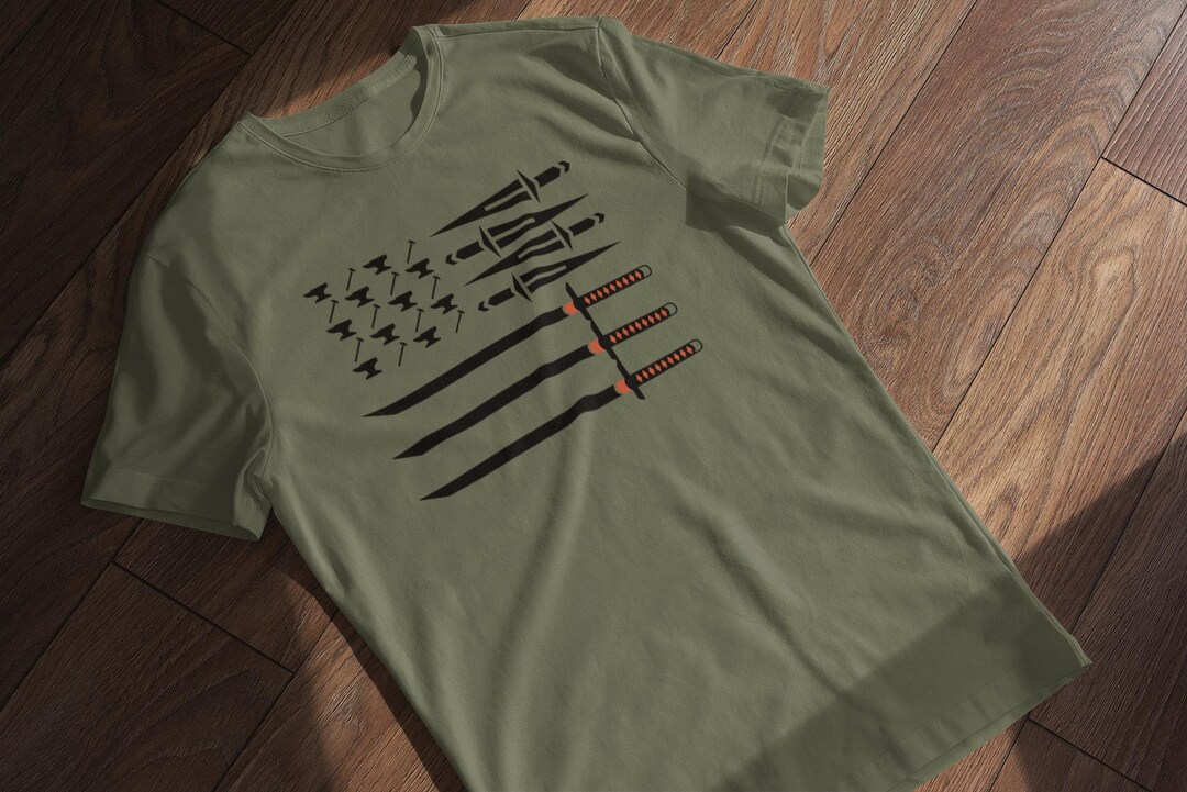 Blacksmith Forging Shirt, Katana and Daggers American Flag T-shirt ...