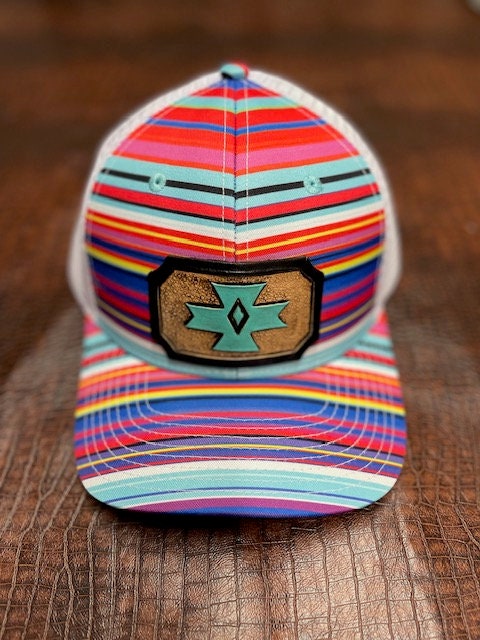 Custom Tooled Leather Caps; Trucker Cap; Serape Cap; Leopard Print Cap ...