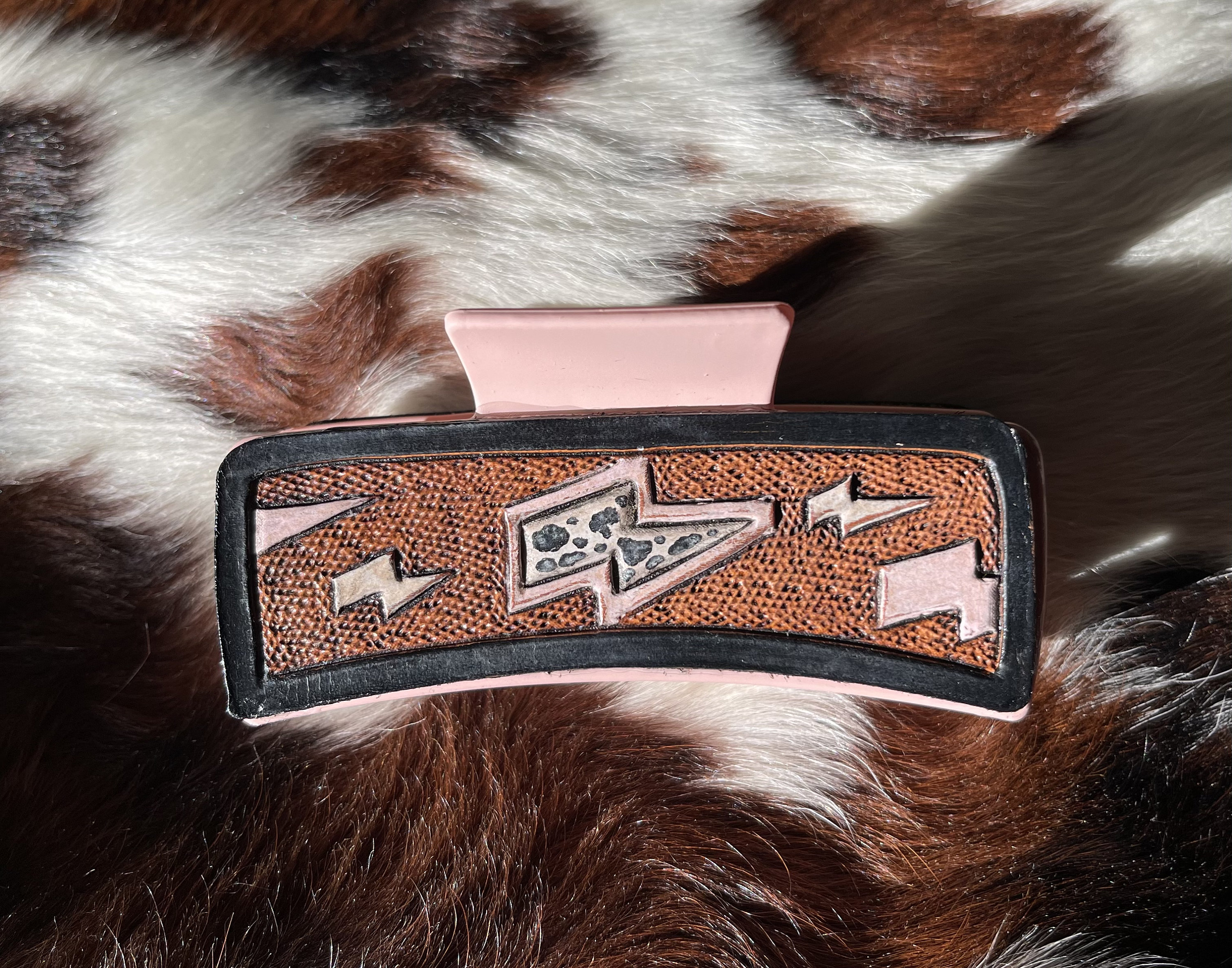Custom Tooled Leather Claw Clips, Leather Hair Clips - Etsy