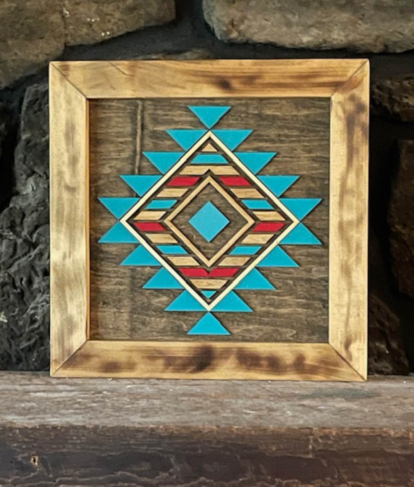Aztec Western Decor, Western Sign, Aztec Wood Wall Hanging, Rustic Wall ...