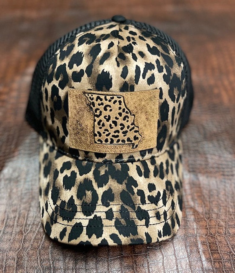 Custom Tooled Leather Caps; Trucker Cap; Serape Cap; Leopard Print Cap ...