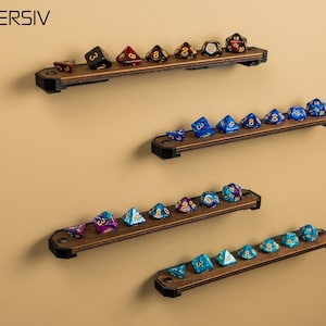 Minimalist Floating Dice Shelf | Wall Mount Display for RPG Tabletop ...
