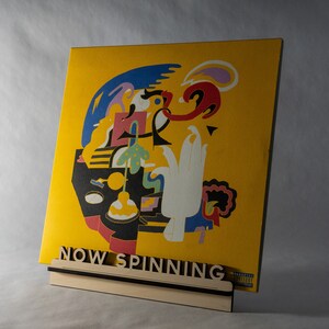 Now Spinning Vinyl Record Stand LP Wooden Tabletop Record - Etsy