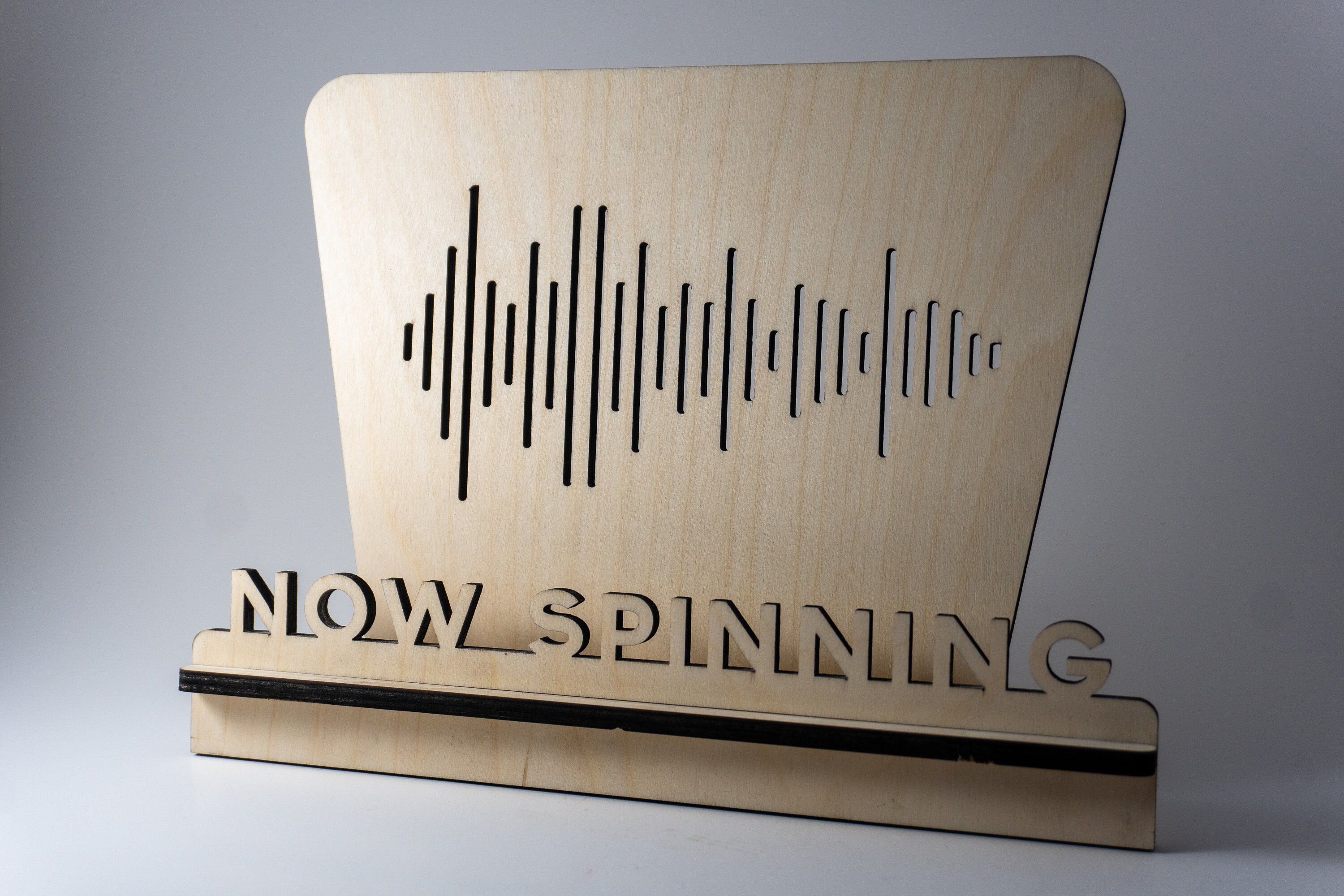 Now Spinning Vinyl Record Stand LP Wooden Tabletop Record | Etsy