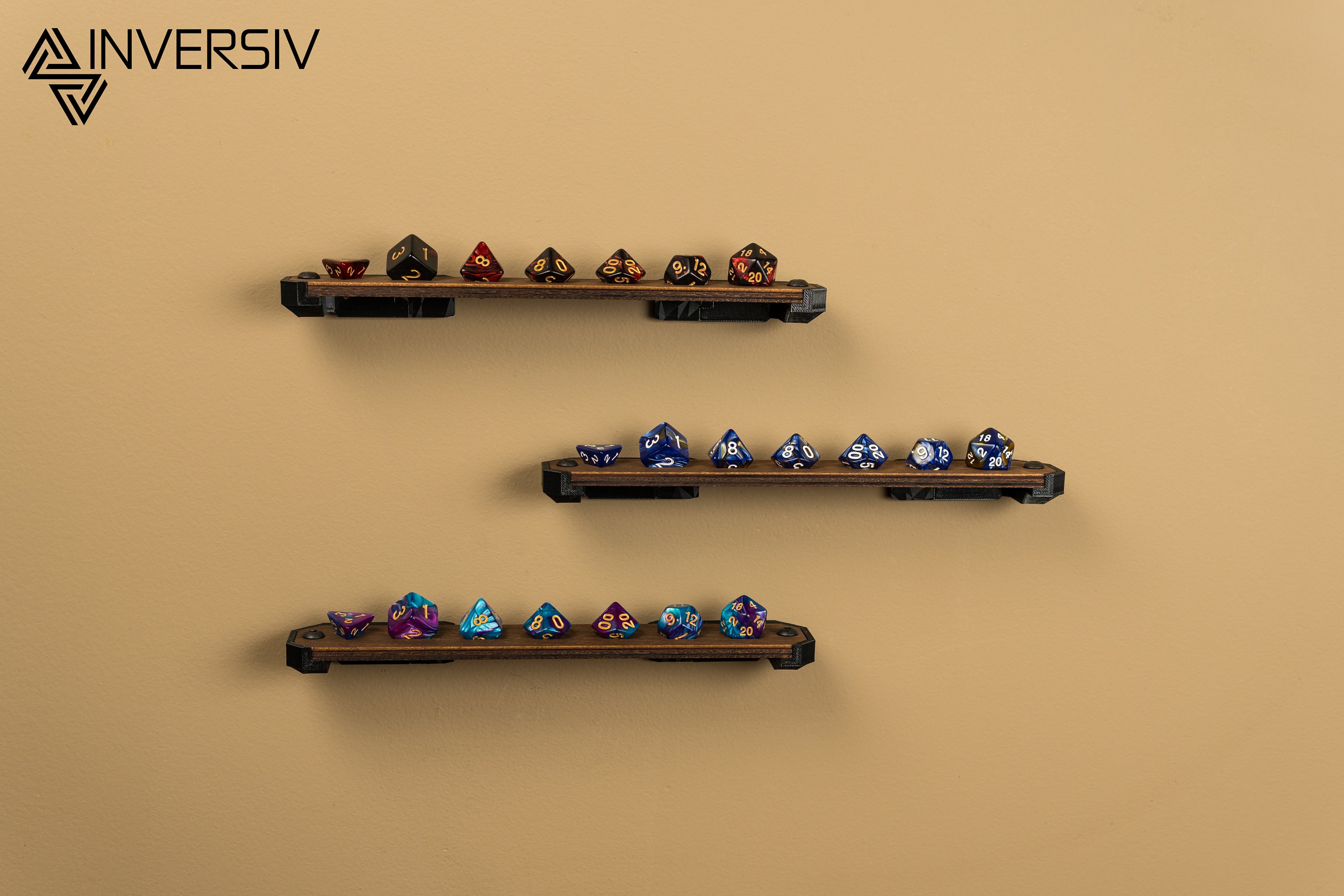 Minimalist Floating Dice Shelf | Wall Mount Display for RPG Tabletop ...