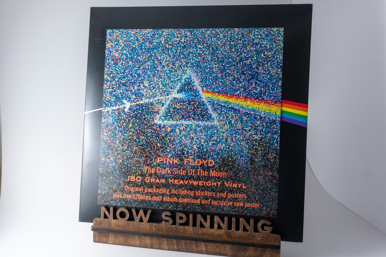 Now Spinning Vinyl Record Stand LP Wooden Tabletop Record | Etsy