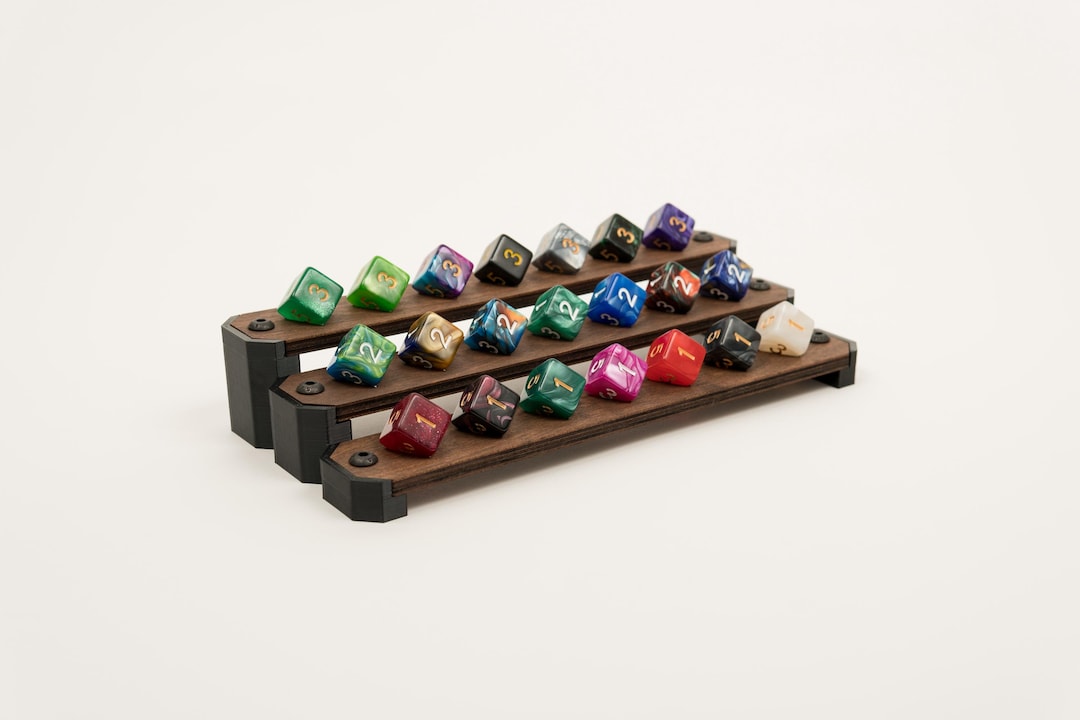 Handcrafted Wooden D6 Dice Display Stand | Premium Tabletop Holder for ...
