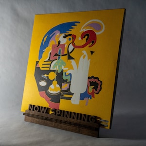 Now Spinning Vinyl Record Stand | LP | Wooden Tabletop Record Display ...