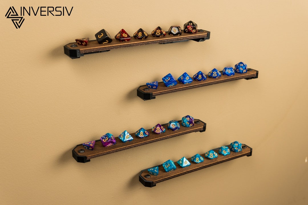 Minimalist Floating Dice Shelf | Wall Mount Display for RPG Tabletop ...